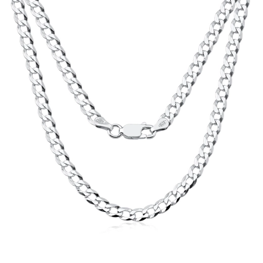 Corrente Masculina de Prata 925 Grumet 60cm | Presente Ideal | Aqua Joias